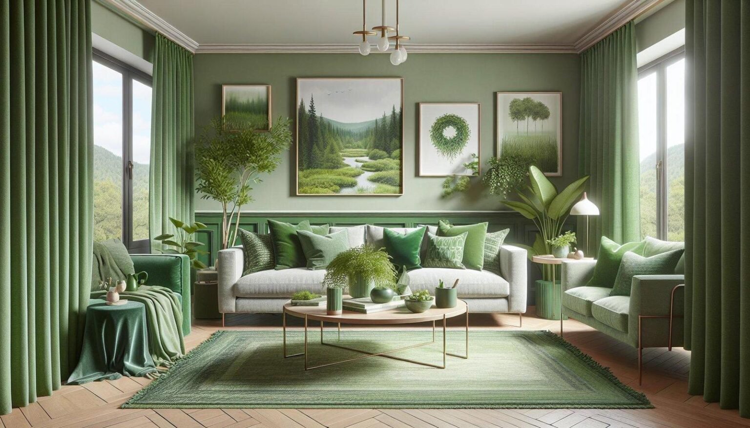 How can I add greenery to my living room decor without plants? - Decor ...