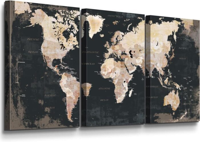 Exploring Elegant World Map Decor: Our Review and Tips – Decor By Grain ...